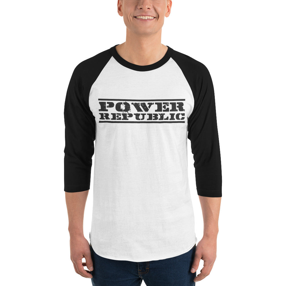 POWER REPUBLIC ORIGINAL LOGO 3/4 SLEEVE RAGLAN SHIRT – Power Republic